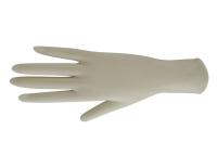China Disposable Nitrile Coated Gloves White Beaded Cuff 245mm Length Powder Free for sale