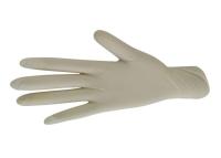 China Disposable Nitrile Coated Gloves White Beaded Cuff 245mm Length Powder Free for sale