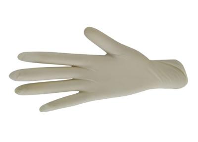 China Disposable Nitrile Coated Gloves White Beaded Cuff 245mm Length Powder Free for sale
