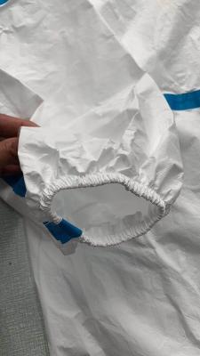 China Disposable PE Laminating Protective Coverall 65g White Taped S M L XL for sale