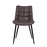 China Comfortable Cushion PU Dining Chair Metal Frame Customized Color for sale