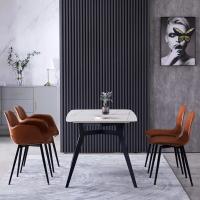 China Dirt Resistant High End Kitchen Leather Chair Leather Cushion Dining Chair ISO9001 for sale