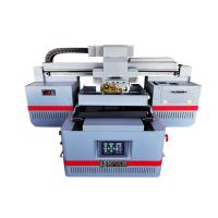 China A3 UV Flatbed Printer 4 Colors CMYK White Varnish for Plastic Metal Glass Acrylic 40x30cm for sale