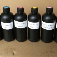 China CMYK W UV Inkjet Ink for Flatbed Printer TX800 1000ml Bottle Fast Curing for sale