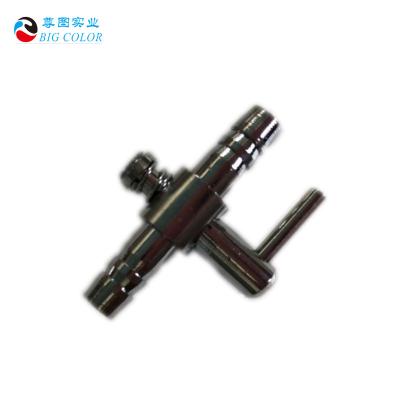 China 3 Way Metal Cleaning Valve Connector for Solvent and Water Based Inkjet Printer Ink for sale
