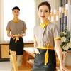 China Custom Logon New Soft and Comfortable Fast Food Restaurant Waiter Uniform for sale