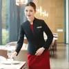 China Women Professional Suit Reception Fashion Dress Short Sleeve Manager Hotel Staff Uniform for sale