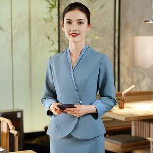 China Custom Design Long Sleeve Manager Hotel Uniform for Waiter Waitress for sale