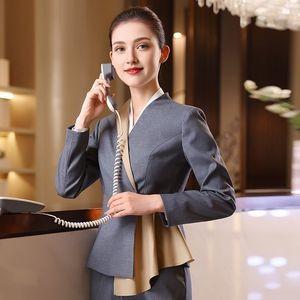 China Restaurant Staff Design Ladies Dress Hotel Staff Manager Uniform for sale