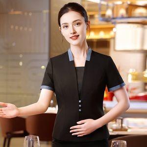 China Women Professional Suit Manager Formal Hotel Catering Front Desk Work Uniform for sale