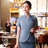 China Fashion Front Office Reception Fashion Dress Short Sleeve Manager Hotel Staff Uniform for sale