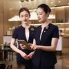 China Best Quality White Strip Piping Long Sleeve Manager Hotel Uniform for sale