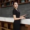 China Hotel Bar Clothes Short Sleeve Cotton Chef Kitchen Manager Uniform for Restaurant for sale