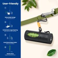 China Eco-Friendly Green Dog Poop Bag Dispenser with 240 Bags for sale