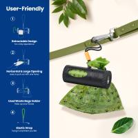 China Eco-Friendly Green Dog Poop Bag Dispenser with 240 Bags for sale