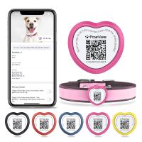 China Heart Shape NFC Dog ID Tag with App - Eco-Friendly Fabric Material for sale