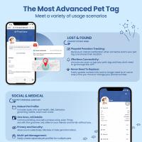 China Silicone Pet Dog ID Tag with QR Code and App Control for sale