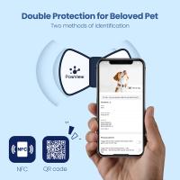 China Pawview Silicone Dog ID Tag with QR NFC Code for sale
