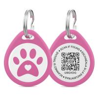 China Luxury Silicone Pet Dog ID Tag with NFC QR Code for sale