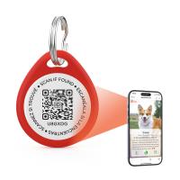 China Luxury Silicone Pet Dog ID Tag with NFC QR Code for sale