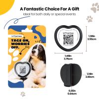 China Pawview Silicone Heart Shape Dog ID Tag with QR Code NFC for sale