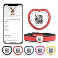China Silicone Pet Dog ID Tag NFC QR Code Heart Shape for sale