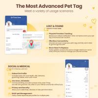 China Pawview NFC Silicone Dog ID Tag Heart Shape Waterproof for sale