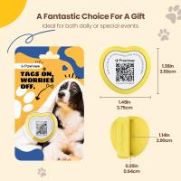 China Pawview NFC Silicone Dog ID Tag Heart Shape Waterproof for sale