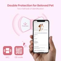 China Pawview NFC Silicone Dog ID Tag Customizable Anti-Lost Tracker for sale