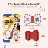 China Custom Silicone Dog ID Tag with Floral Pattern and APP Tracking for sale