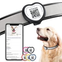 China Silicone NFC Dog ID Tag Heart Shape Pawview OEM for sale