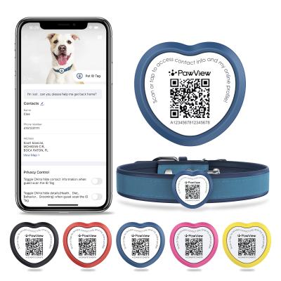 China Pawview Silicone Heart Shape Dog ID Tag for Puppy Cat for sale