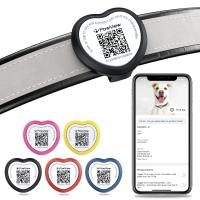 China Pawview Silicone Heart Shaped Dog ID Tag Custom QR NFC for sale