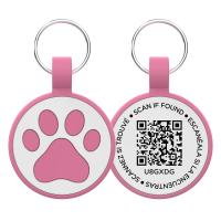 China Silicone Heart Shaped Dog ID Tag NFC Anti-Lost Pet Collar for sale
