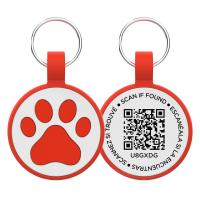 China Silicone Heart Shaped Dog ID Tag NFC Anti-Lost Pet Collar for sale