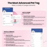 China Pawview NFC Pet ID Tag Silicone Heart Dog Tracker for sale
