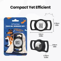 China Waterproof Silicone Dog ID Tag with QR Code Anti-Lost Tracker for sale