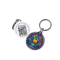 China Pawview Luxury Heart Shaped Pet Dog ID Tag Floral Pattern for sale