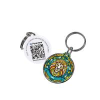 China Pawview Luxury Heart Shaped Pet Dog ID Tag Floral Pattern for sale