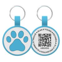 China Silicone Pet Dog ID Tag with Custom Print for sale