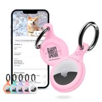 China Custom Silicone Dog ID Tag with AirTag Holder for Pets for sale