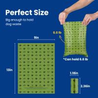 China Eco-Friendly Dog Poop Bags Biodegradable 10 Packs Green Fabric for sale