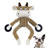 China Eco-Friendly Cow Plush Dog Toy for Chewing and Play for sale