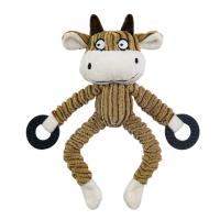 China Eco-Friendly Cow Plush Dog Toy for Chewing and Play for sale
