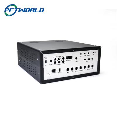 China Black Anodized Aluminum Parts Laser Cut Porous With Heat Dissipation Function On The Side for sale