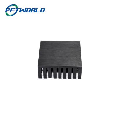 China Precision CNC Machined Aluminum Radiator Parts Black for sale