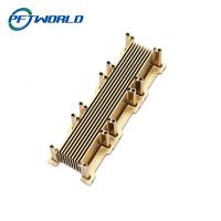 China Precision CNC Machining Aluminum Radiator Gold Plating Aluminum Parts for sale