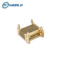 China Precision CNC Gold Plating Aluminum Parts Machined Radiator Parts for sale
