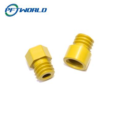 China Gold plastic CNC machining parts screws for sale