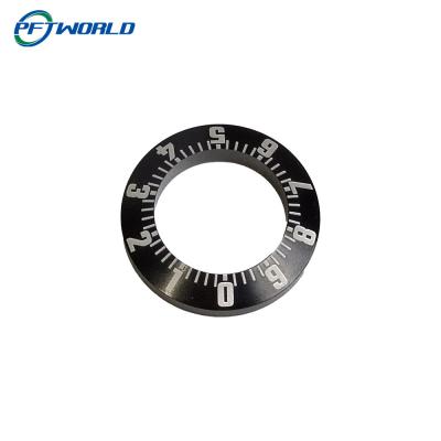 China OEM CNC Turning Machining Parts Laser Engraving Black Anodizing Aluminum Parts for sale